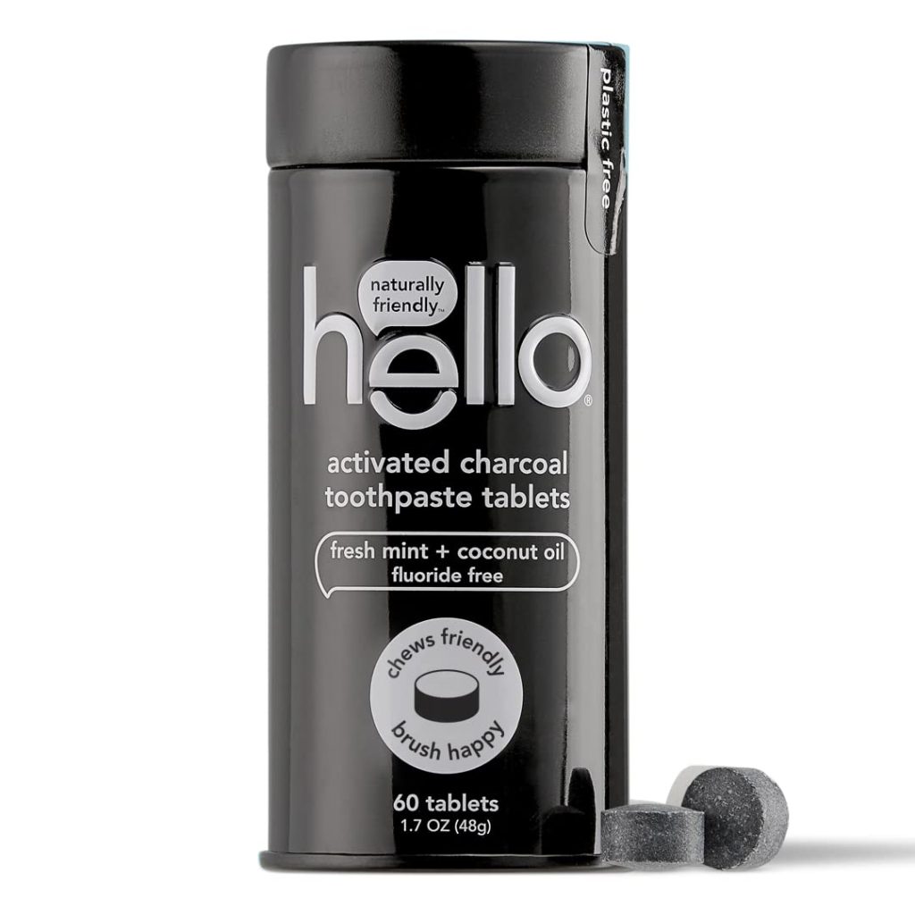 Hello Activated Charcoal Whitening Toothpaste Tabs - The Zero Waste List